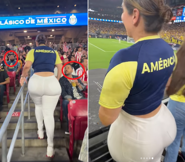 La aficionada del América que se roba todas las miradas en el estadio ...